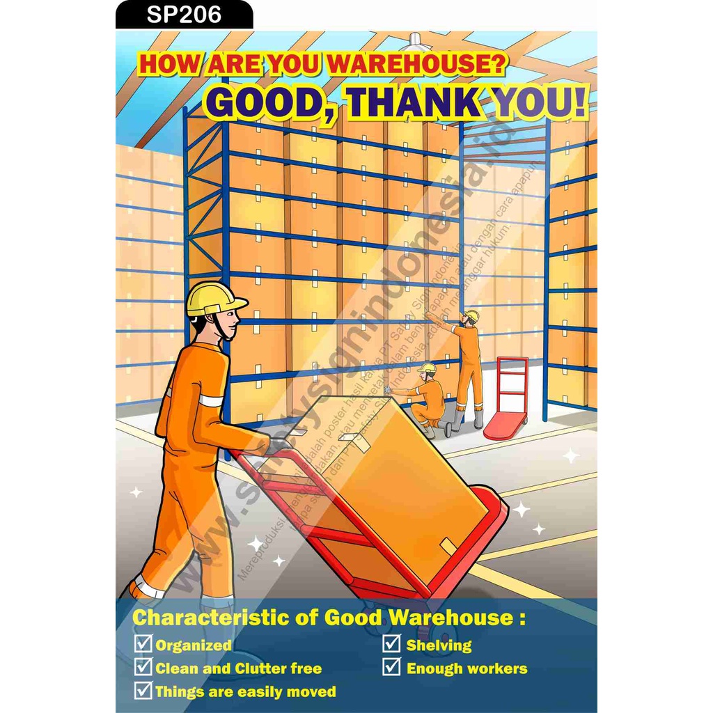 Jual SP206 Poster K3 Safety A2 - How Are You Warehouse? | Shopee Indonesia