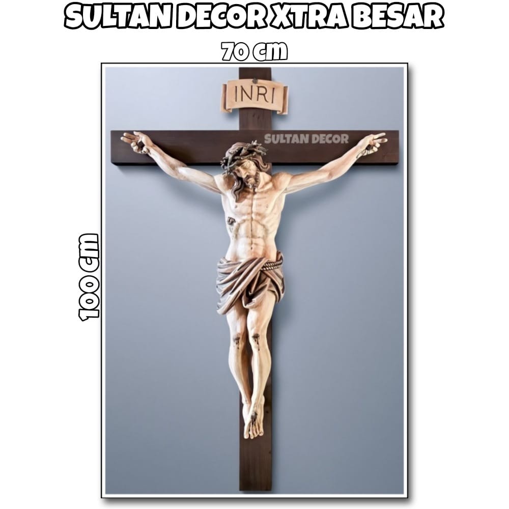 Jual LUKISAN POSTER CETAK YESUS TERSALIP JUMBO 3D XTRA BESAR UKURAN ...