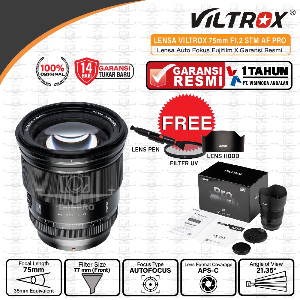 Jual Viltrox AF 75mm F1.2 STM XF PRO Prime Lens for Fujifilm X-Mount - Fuji | Shopee Indonesia