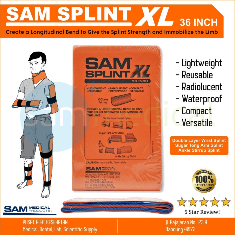 Jual Sam Splint XL 36" Flatfold - Orange (100% ORIGINAL) | Shopee Indonesia