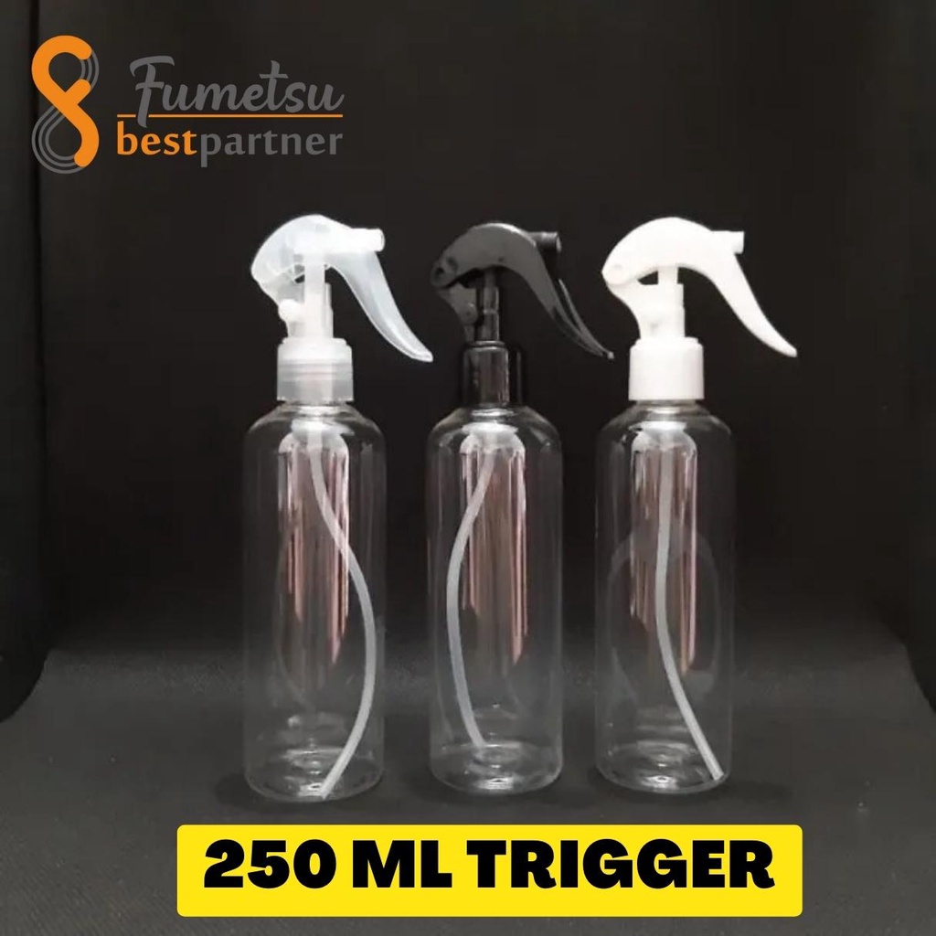 Jual Botol Semprot Plastik PET Bening 250ml Tutup Trigger Semprot ...