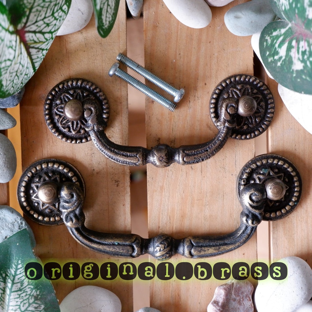 Jual HANDLE KUNINGAN ANTIK TARIKAN LACI GAGANG PINTU LEMARI HANDLE ...