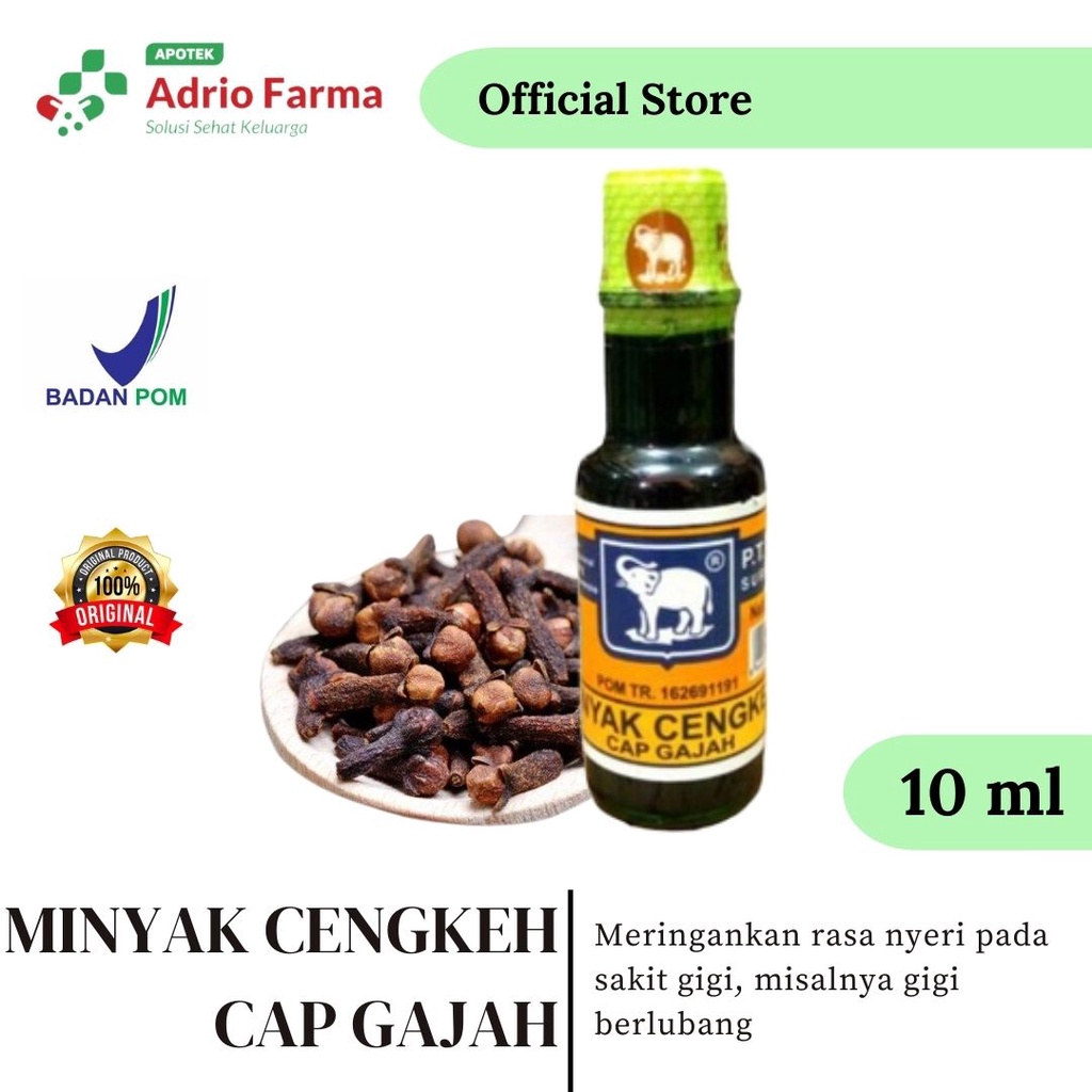 Jual Obat Sakit Gigi Minyak Cengkeh Cap Gajah - Minyak Oles Sakit Gigi ...