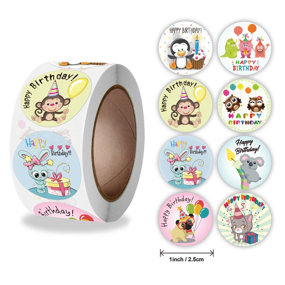 Jual Label stiker kartun lucu /stiker hadiah bulat inspirasional anak ...