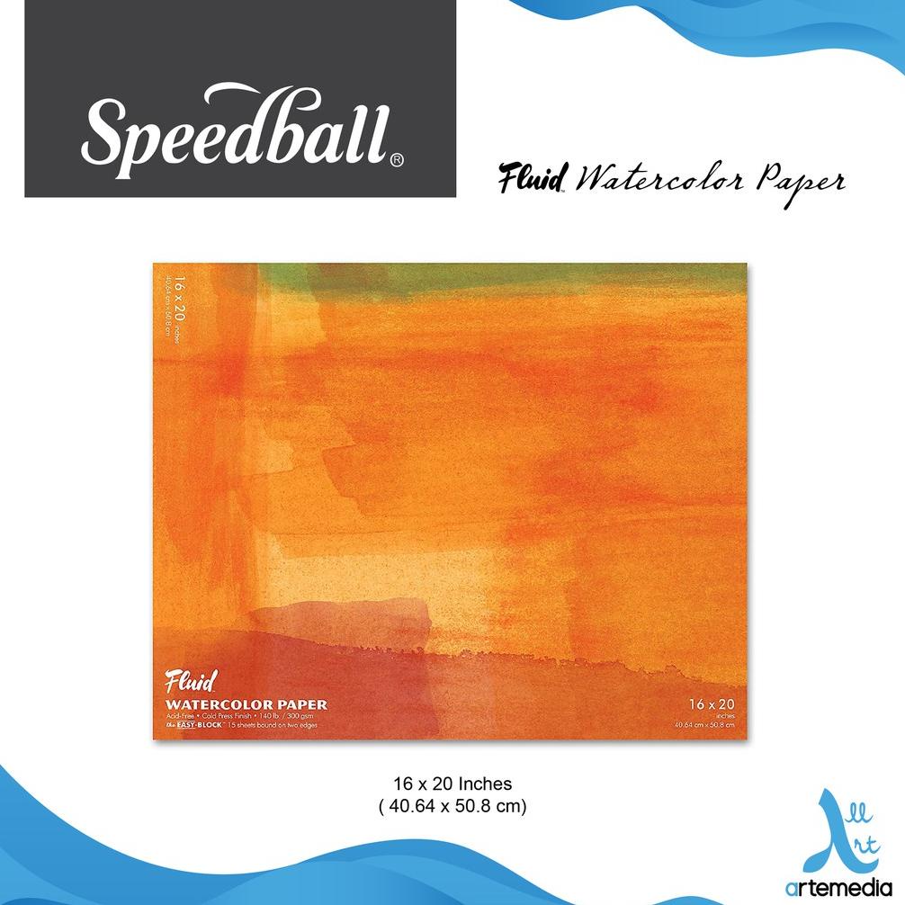 Jual Watercolor Pad Speedball Fluid 16x20 inch Watercolor Paper Block ...