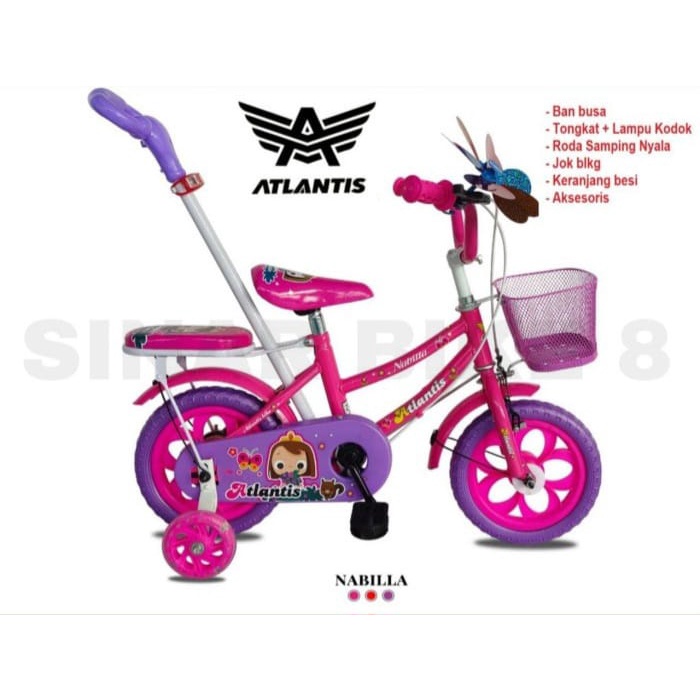 Jual Sepeda Anak Perempuan 12 Inch Mini ATLANTIS NABILA EVA Stir ...