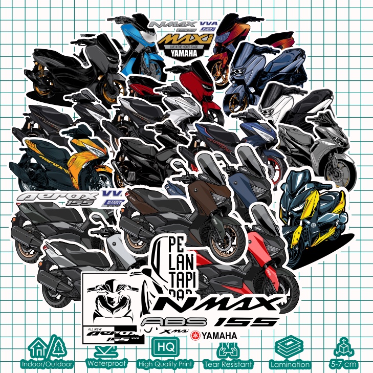 Jual KARIMAKE STICKER PACK Aesthetic YAMAHA NMAX XMAX AEROX 155 VVA ...
