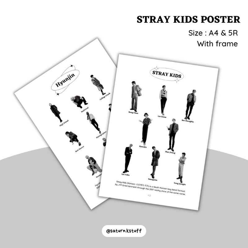 Jual ART PRINT STRAY KIDS OUTFIT POSTER | POSTER A4 5R | Shopee Indonesia
