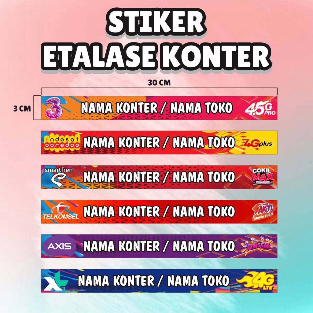 Jual Stiker Etalase Konter / Toko Murah + Laminasi Tahan Air | Shopee ...