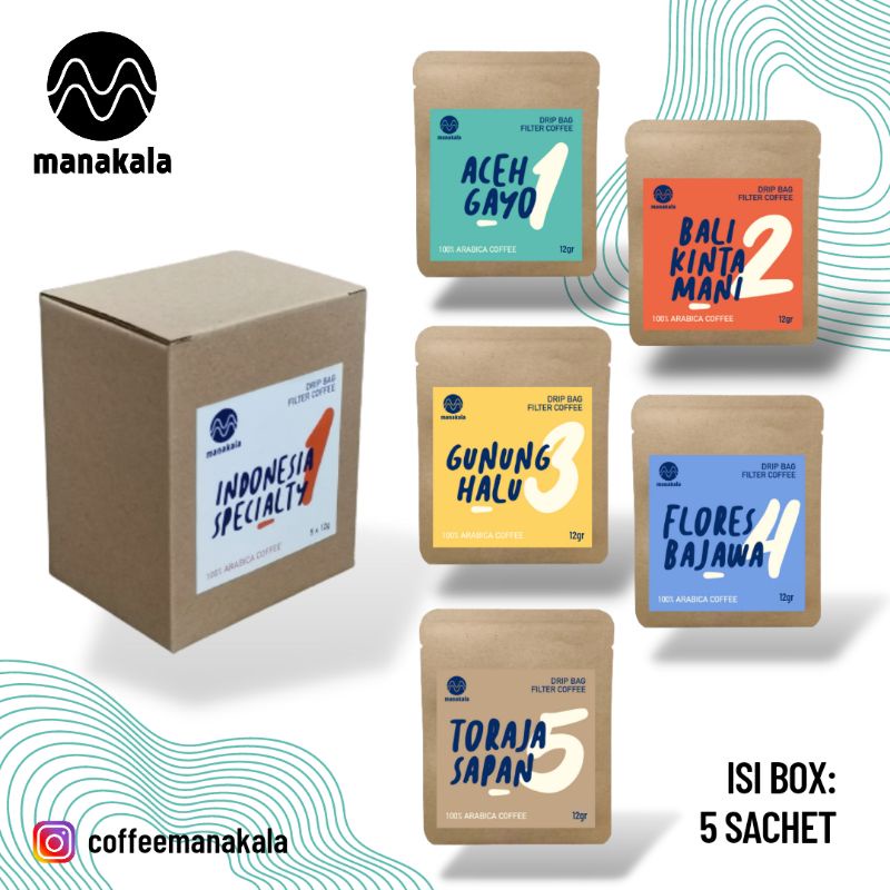 Jual Manakala Coffee Drip Bag / Filter Bag - Box isi 5 sachet | Shopee ...