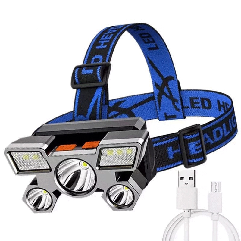 Jual Sentr Kepala 5mata 501 Headlamp 5 Led High Power Recharger ...