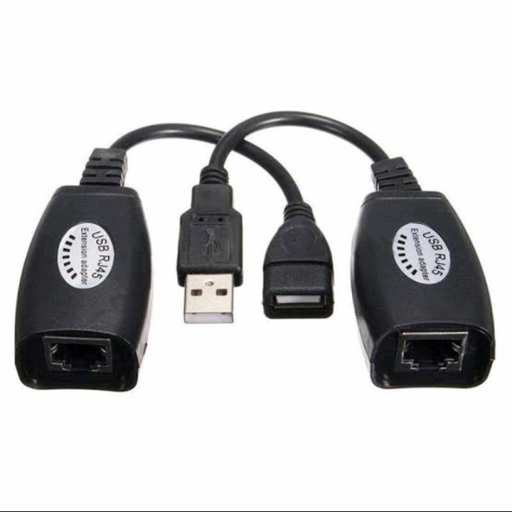 Jual USB Rj45 Extension Adapter 30M/USB Extender Via Lan 150ft Length ...