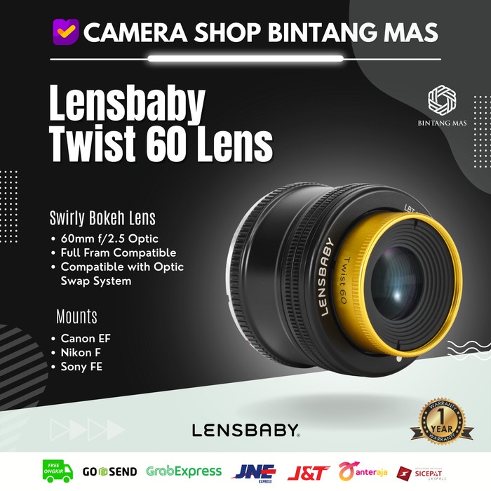 Jual Lensbaby Twist 60 Lens with Straight Body (Swirly Bokeh Lens ...