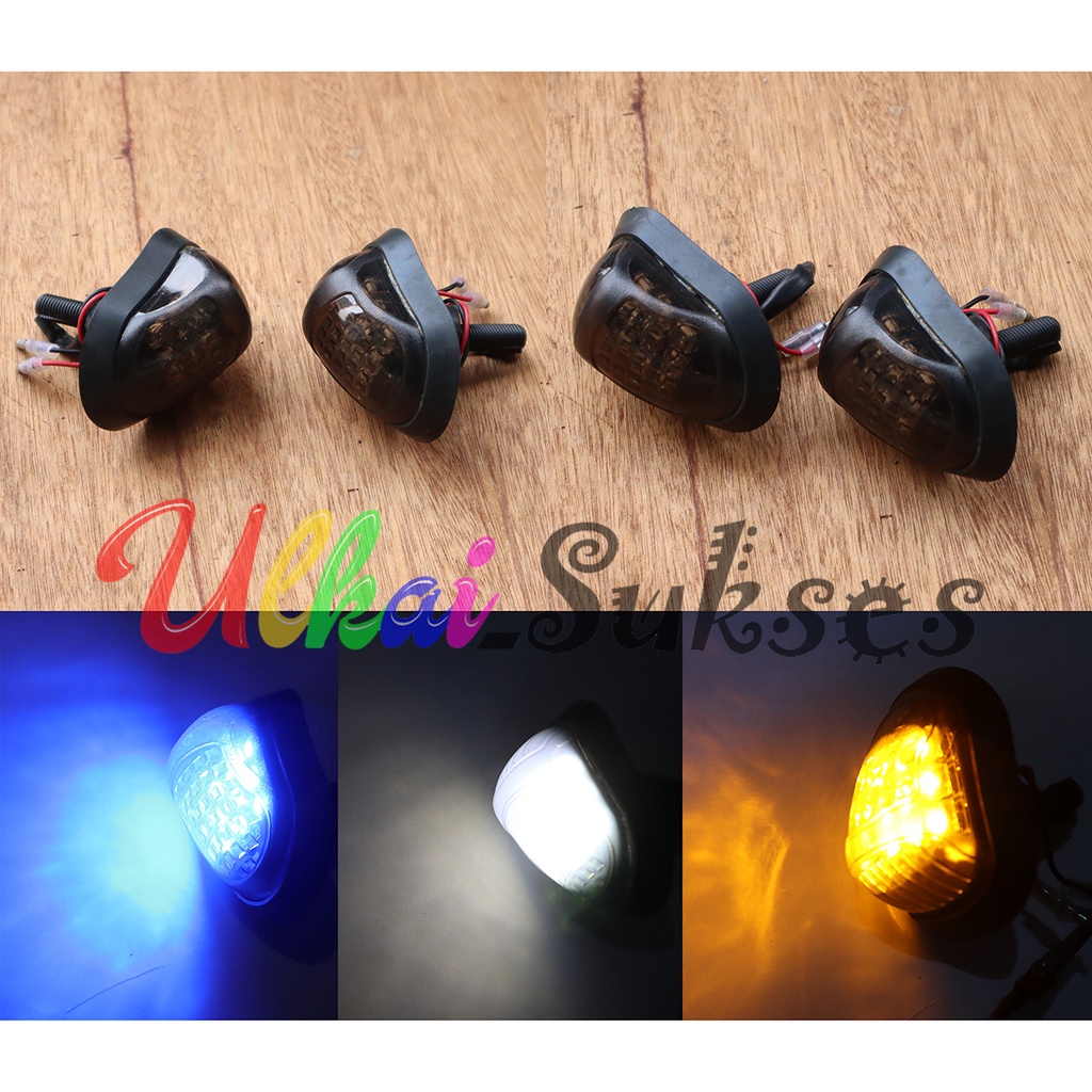 Jual Lampu Sen Motor Dan Mobil l Variasi Sein LED Sen Model Oval l Lampu Sein Tempel 12V Warna ...