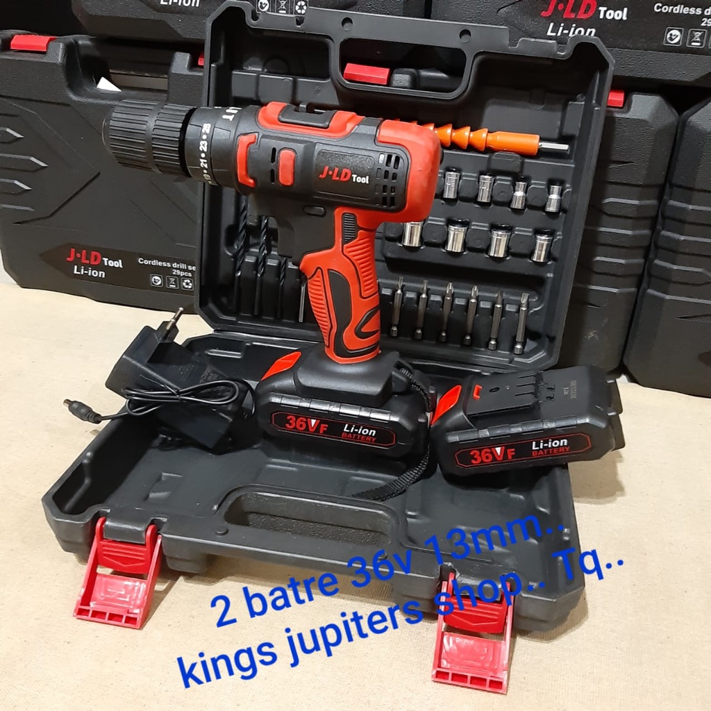 Jual 2 BATRE JLD atau DEKWE Cordless 36 48 VOLT mesin bor TEMBOK BESI ...