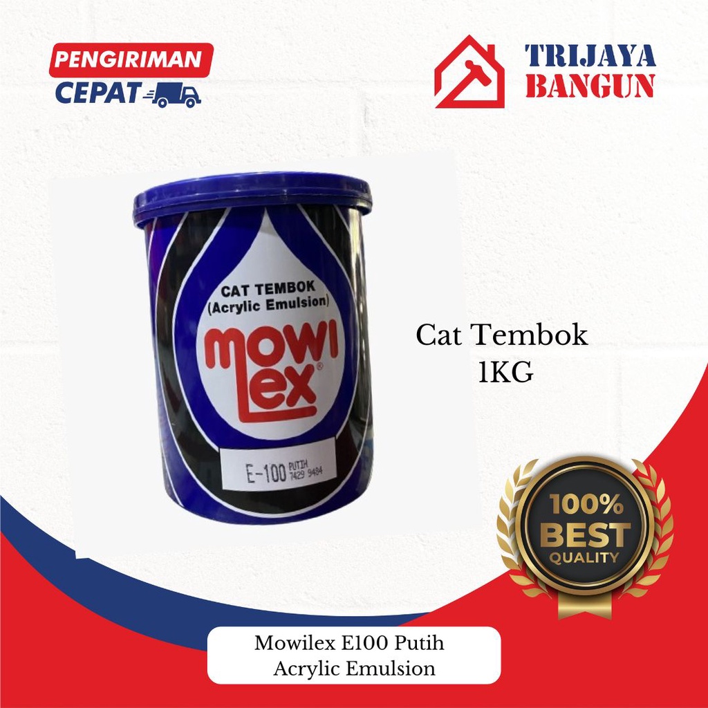 Jual Cat Tembok Mowilex E100 1Kg Acrylic Emulsion Interior Eksterior ...