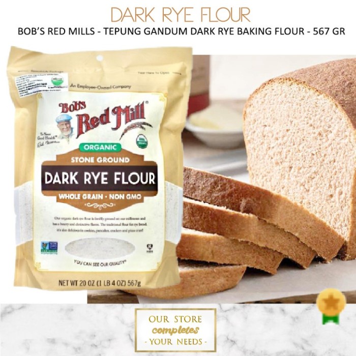 Jual DARK RYE FLOUR TEPUNG GANDUM NATURAL 500 GR | Shopee Indonesia