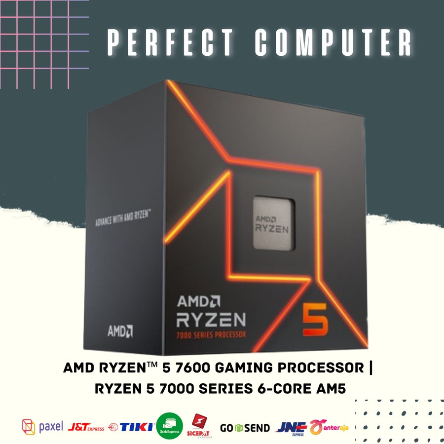 Jual AMD Ryzen 5 7600 Gaming Processor | Ryzen 5 7000 Series 6-Core AM5 ...