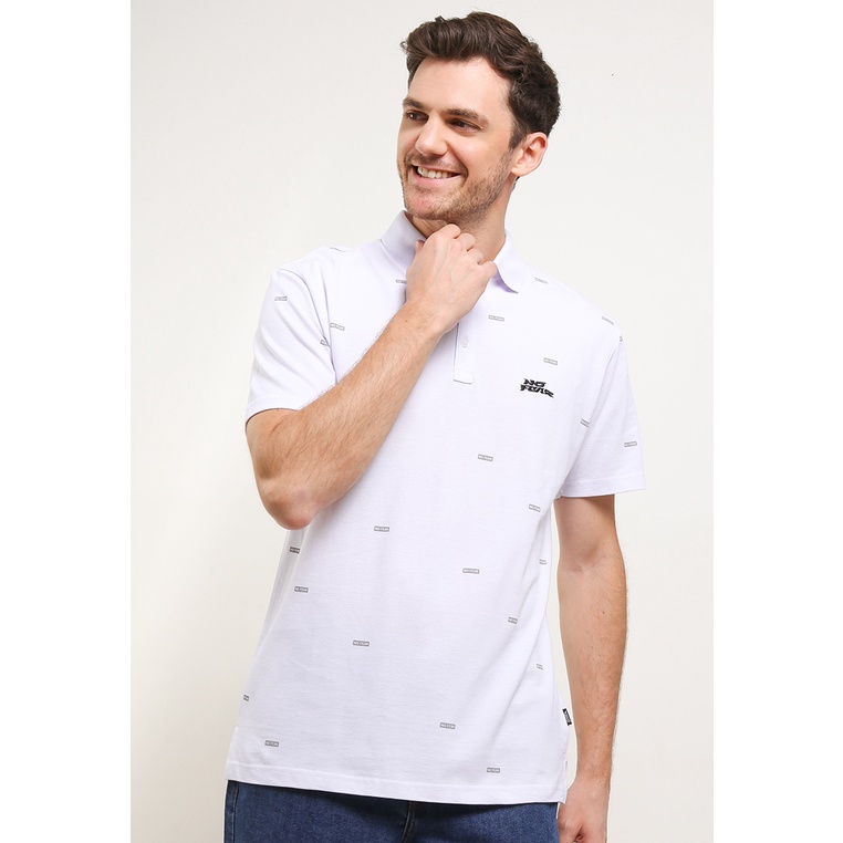 Jual No Fear - Atomic Regular Fit Polo Shirt - White | Shopee Indonesia
