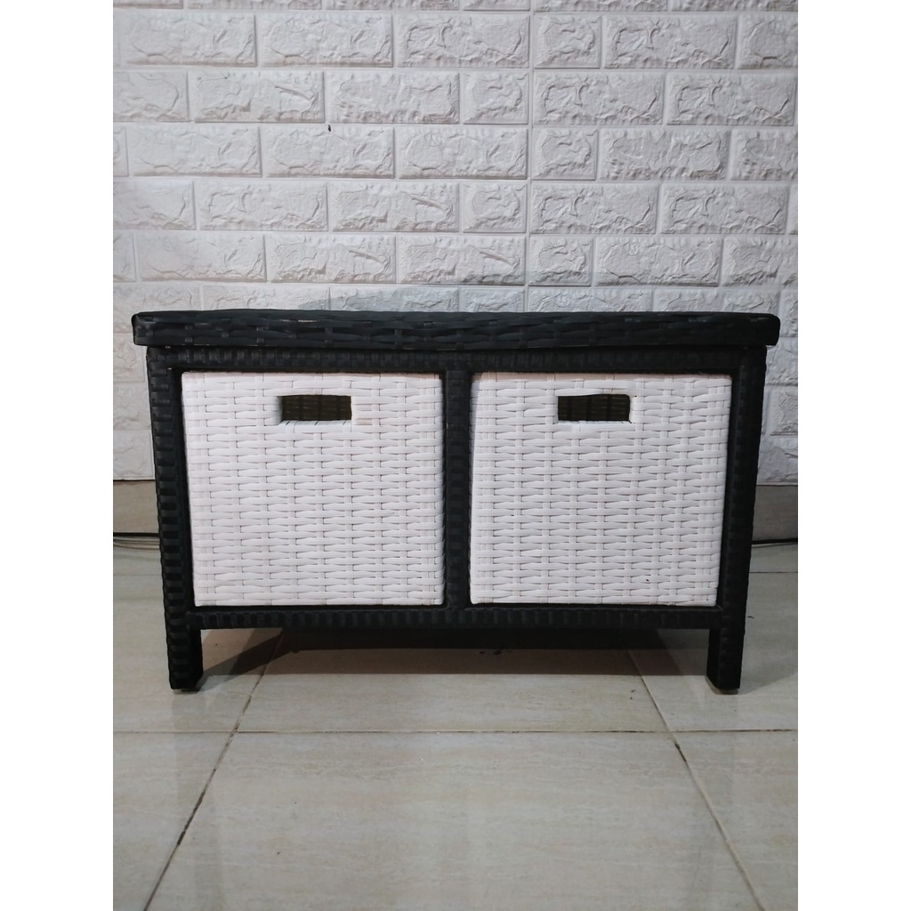 Jual Meja Laci 2 Mini Rotan Sintetis | Shopee Indonesia