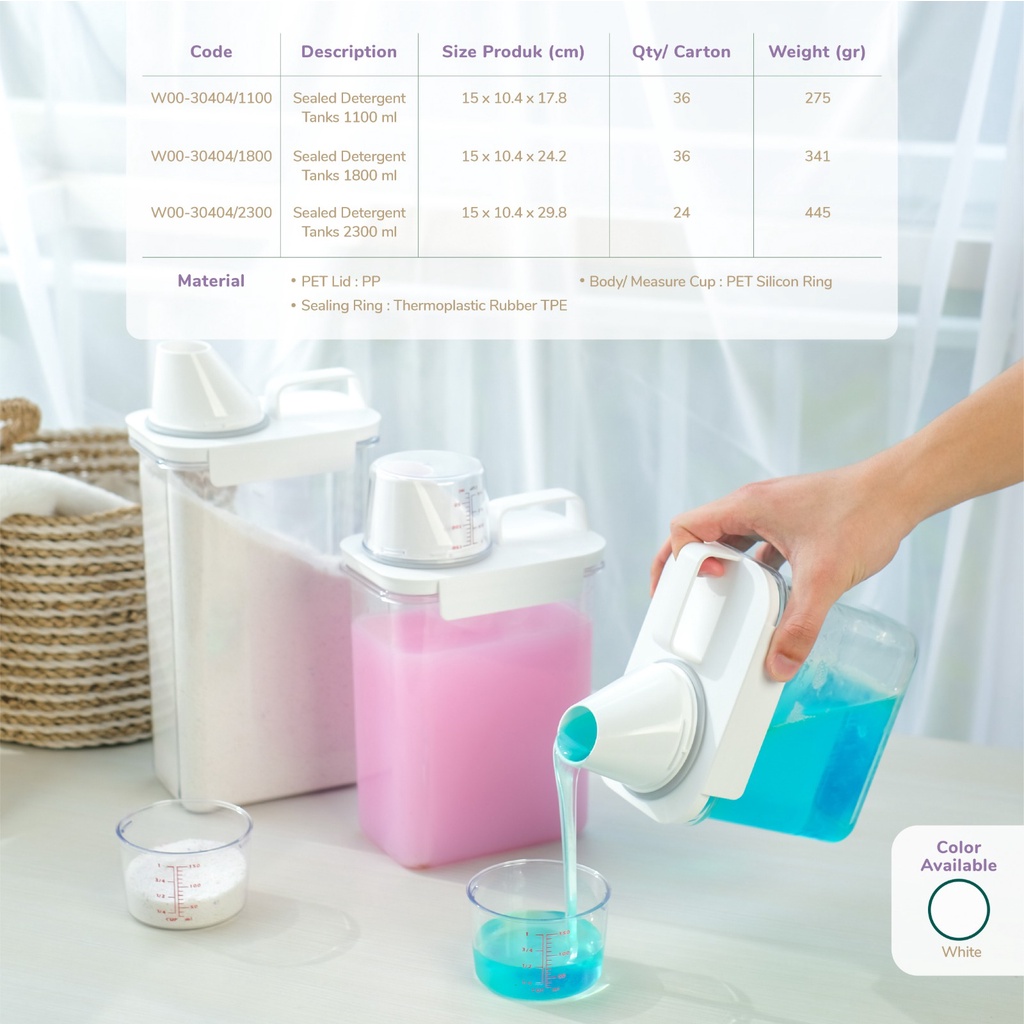 Jual Kontainer Deterjen Botol Refill /Penyimpanan Cairan Detergent ...