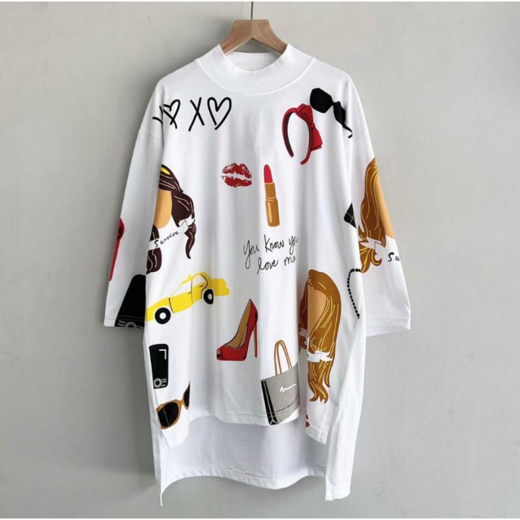 Jual KAOS TUNIK ATASAN OVERSIZE WANITA TERBARU/TELARIS/KEKINIAN ... Jual KAOS TUNIK ATASAN OVERSIZE WANITA TERBARU/TELARIS/KEKINIAN ...