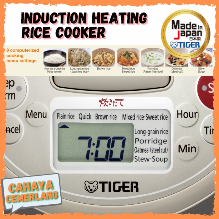 Jual Tiger Induction Heating 10-Cup Rice Cooker JKW-A18S ORIGINAL ...