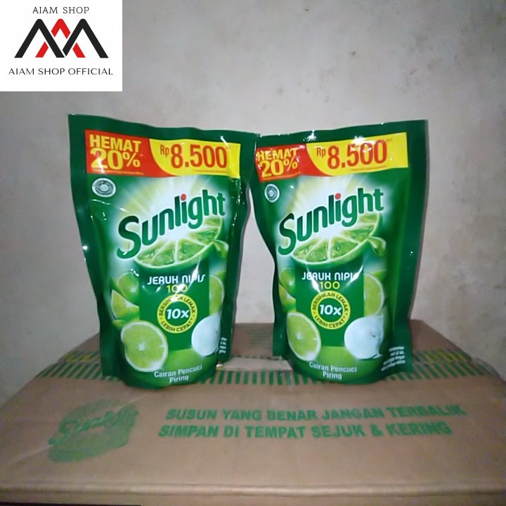 Jual Sunlight Sabun Cuci Piring Jeruk Nipis Refill - 370ml x (2 Pouch) | Shopee Indonesia