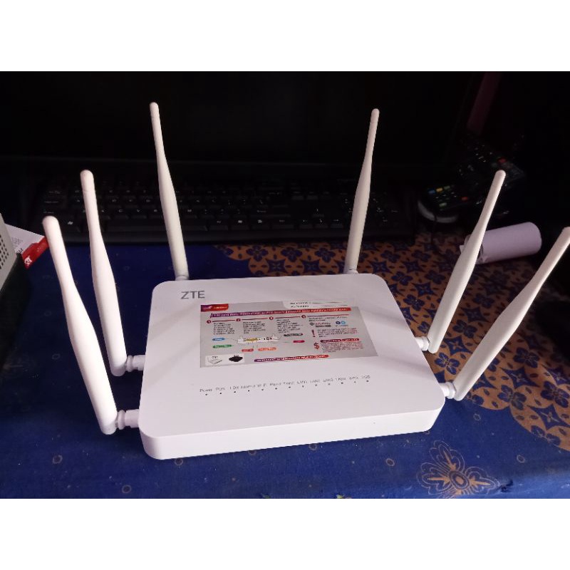 Jual GPON ONT ZTE F670 premium antena 6 | Shopee Indonesia