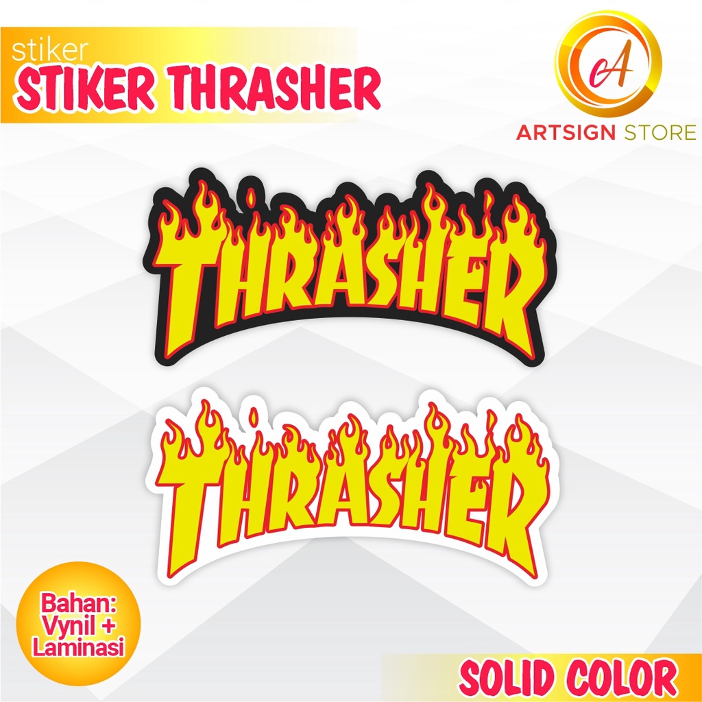 Jual Stiker Thrasher Sticker Thrasher Stiker Local Brand Stiker Brand ...