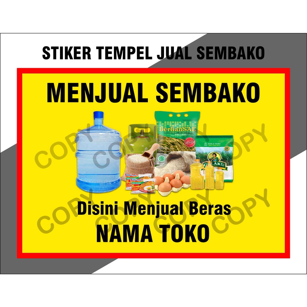 Jual STIKER TEMPEL UNTUK TOKO ATAU WARUNG JUALAN SEMBAKO | Shopee Indonesia
