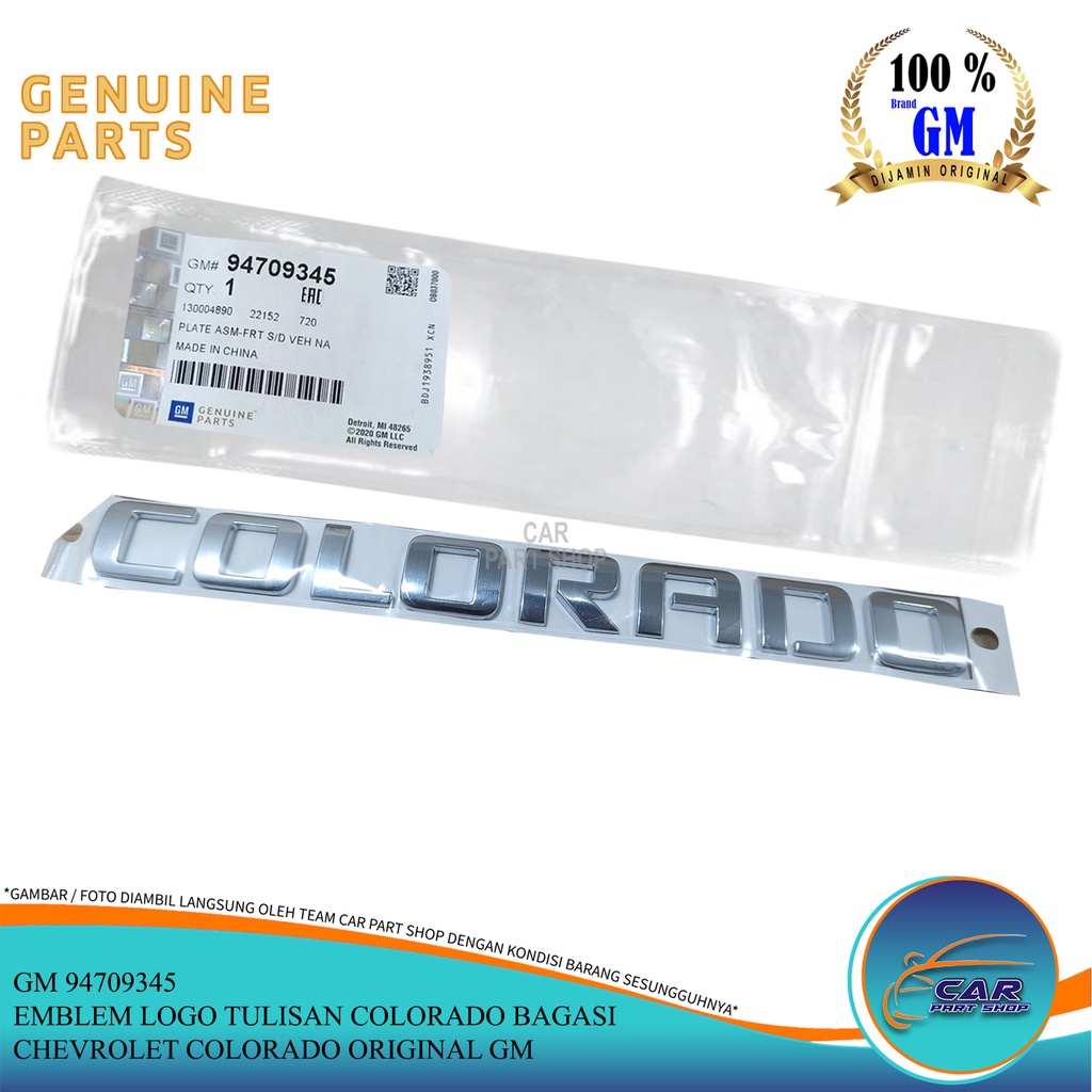 Jual EMBLEM LOGO TULISAN COLORADO BAGASI CHEVROLET COLORADO ORIGINAL GM ...
