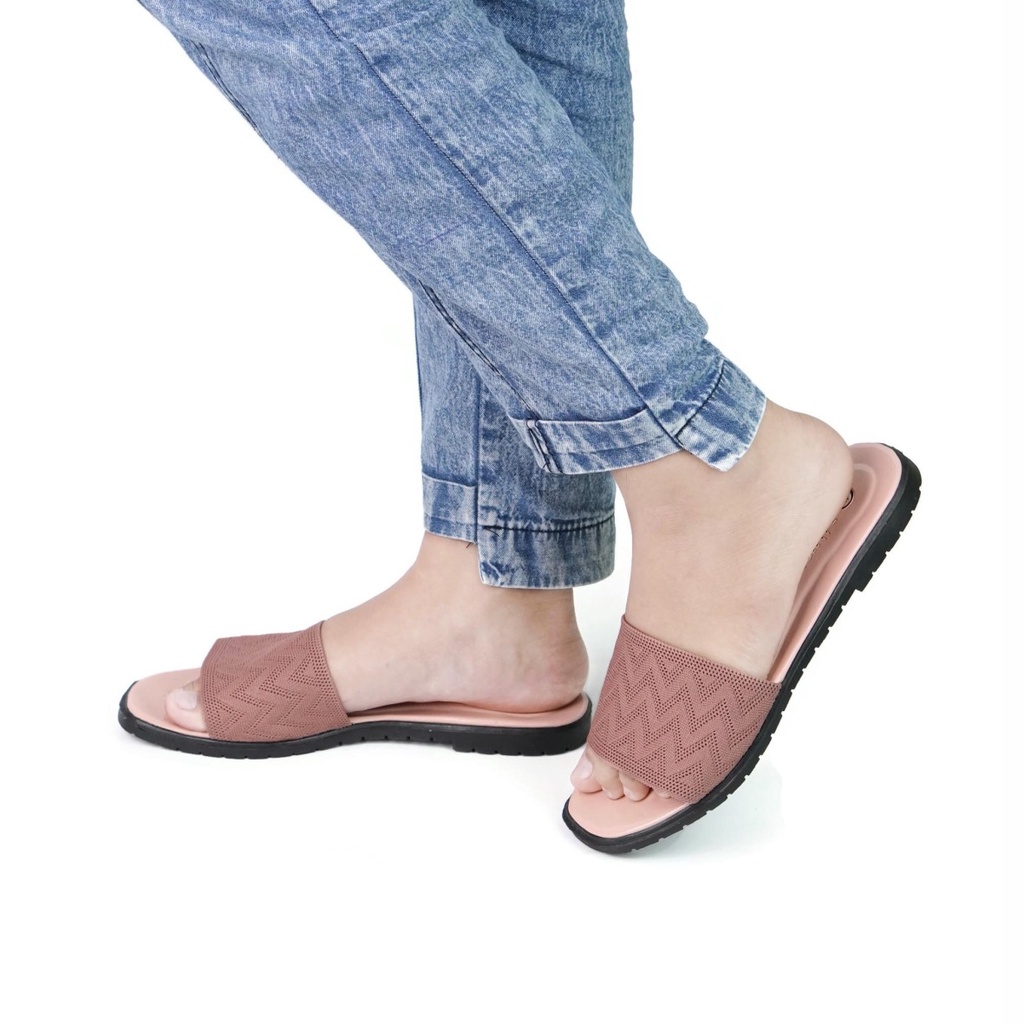 Jual Sendal Slop Wanita RJ02 Teplek Original Sandal Slop Cewek Rajut ...