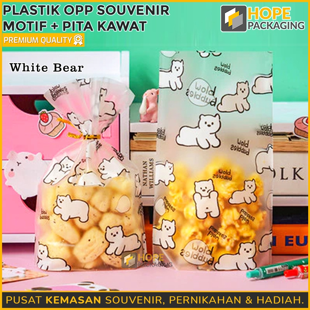 Jual [Harga / 20 Pcs] Kantong Plastik Souvenir Snack Ultah + Pita Kawat ...