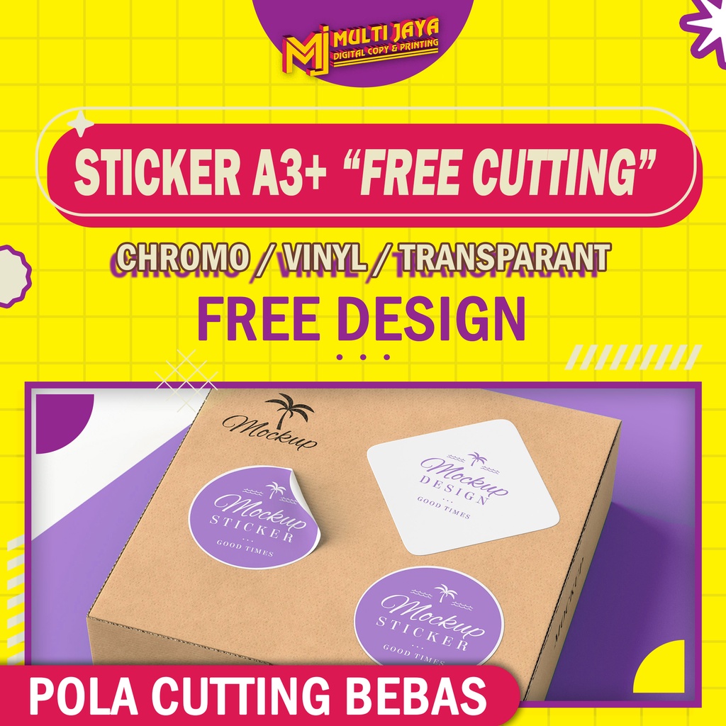 Jual [FREEE DESIGN] STIKER LABEL MAKANAN & MINUMAN / STIKER A3+ CUTTING ...