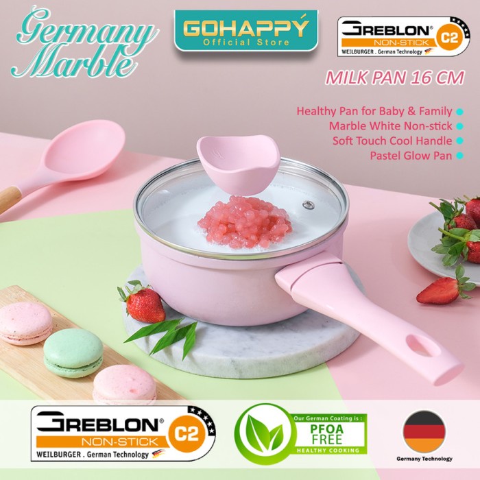 Jual SAUCE PAN 16 CM GERMANY MARBLE PANCI SUSU MILK GLOW PAN GHG70 ...