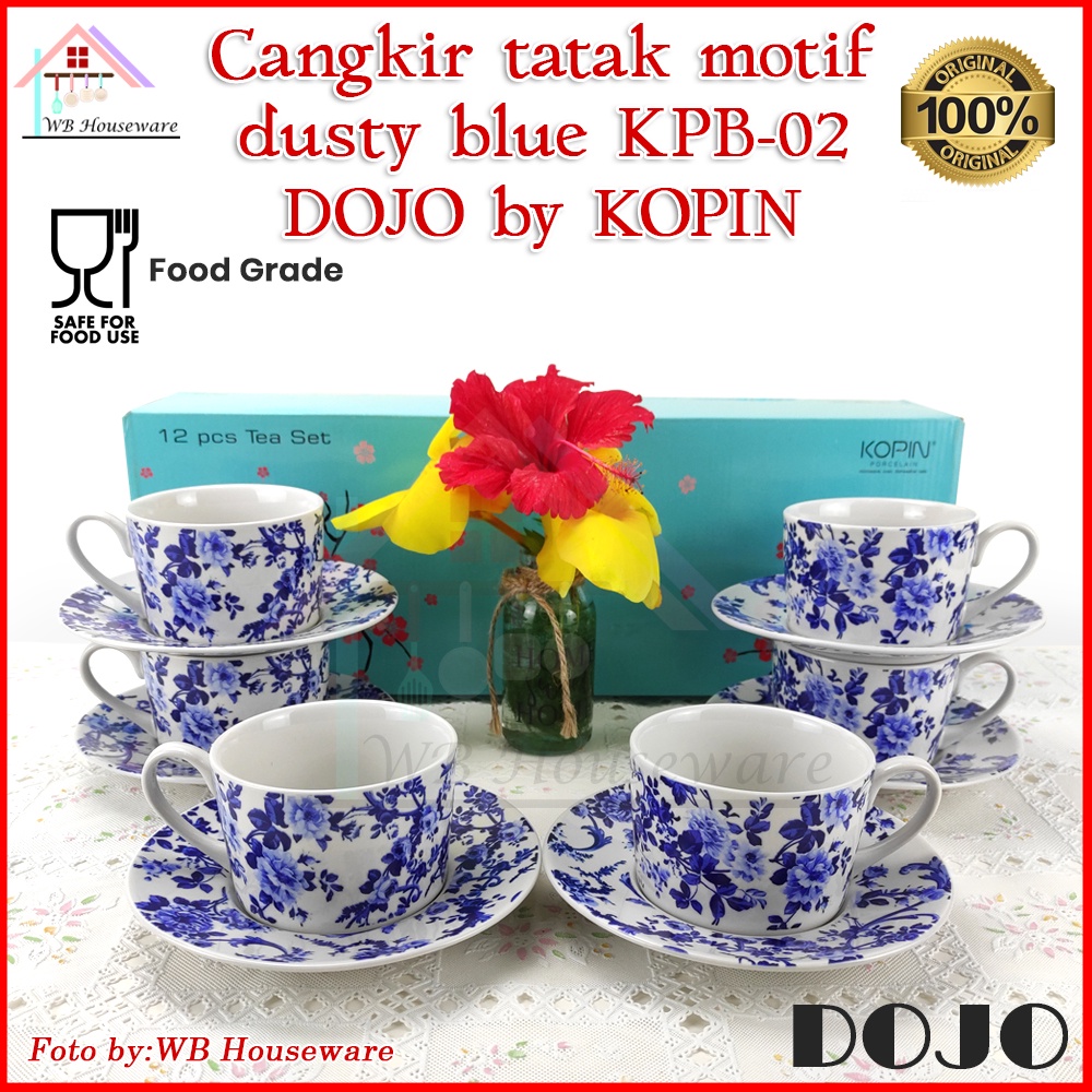 Jual DOJO BY KOPIN 6 pasang cangkir set porcelain motif black noory ...