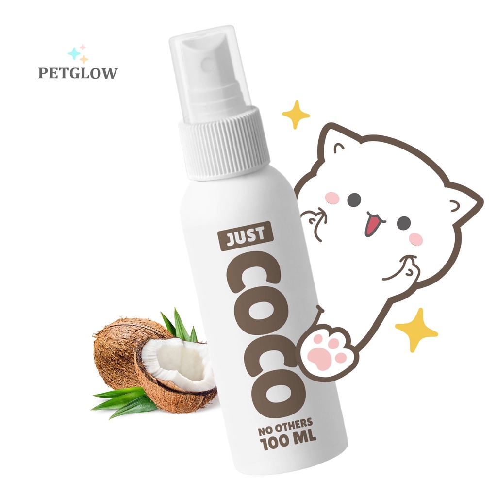 Jual Petglow Just Coco Spray 100ml for Cat & Dog Virgin Coconut Oil ...