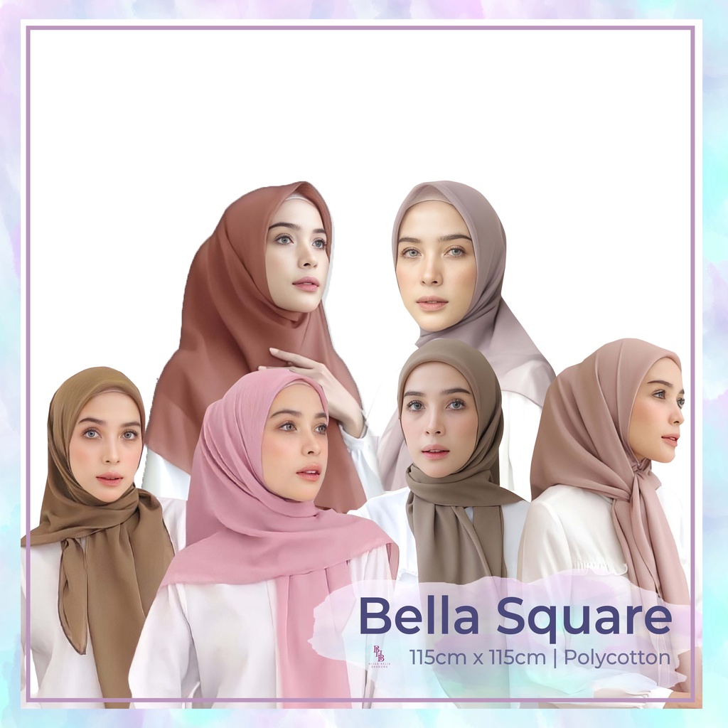 Jual Bella Square / Hijab Bella Square / Hijab Segi Empat - Varian ...