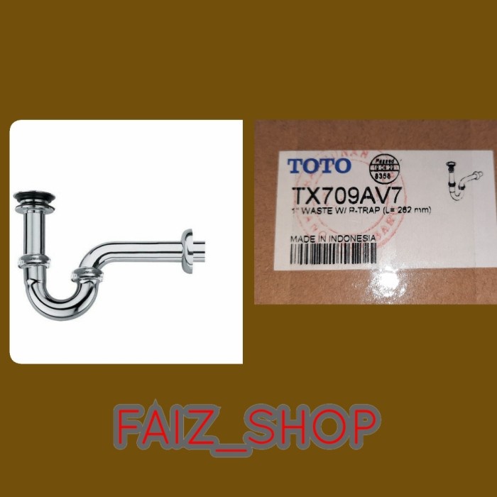 Jual SALURAN PEMBUANGAN WASTAFEL /AFUR+SIFON ORIGINAL TOTO TX709AV7 ...