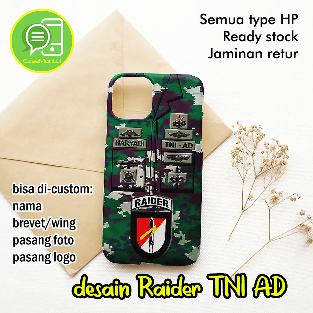 Jual Custom Case Militer Desain Loreng Raider TNI AD angkatan darat ...