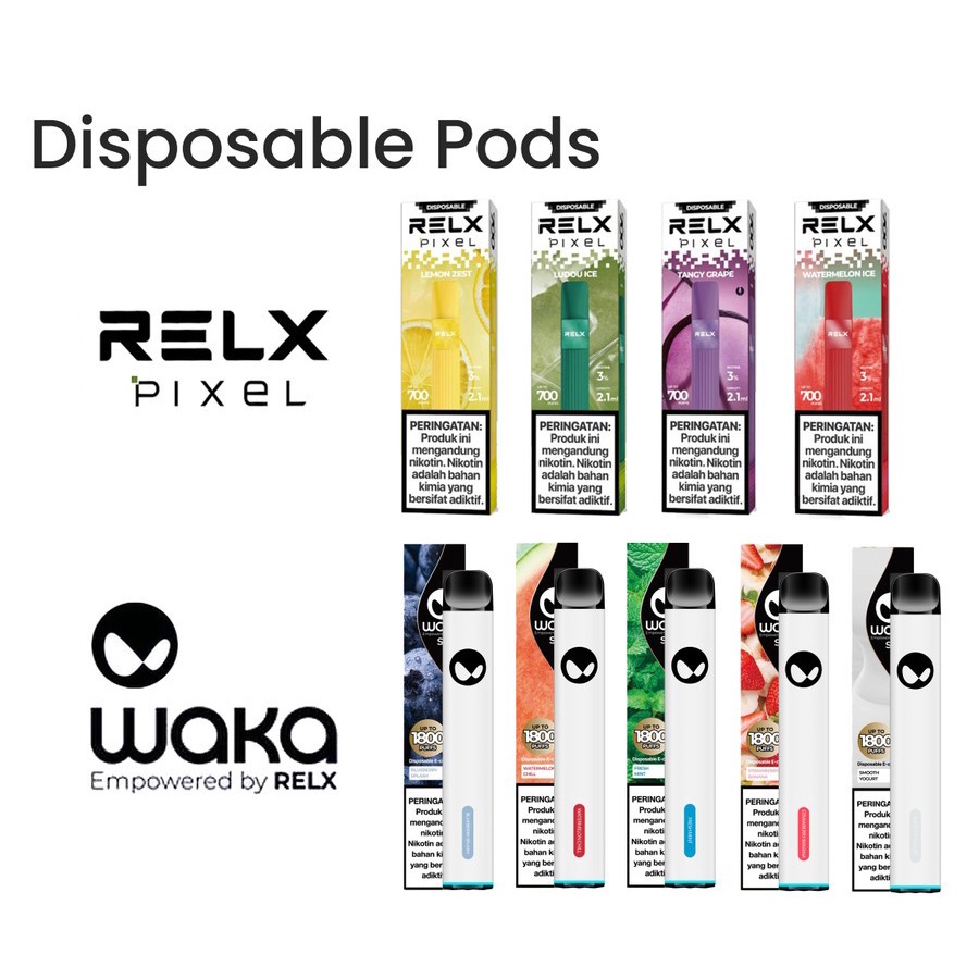 Jual WAKA - RELX DISPOSABLE POD BAR VAPE WAKA SOLO WAKASOLO PIXEL ...