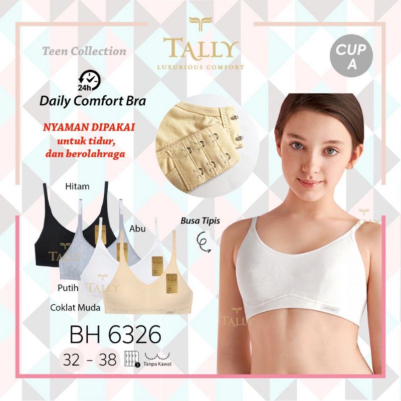 Jual Bra / BH TALLY 6326 - Tanpa Busa - Tanpa Kawat | Shopee Indonesia