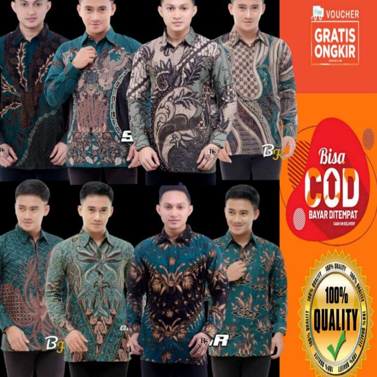 Jual REKOMENDASI KEMEJA BATIK LENGAN PANJANG BATIK PRIA WARNA HIJAU IJO ...