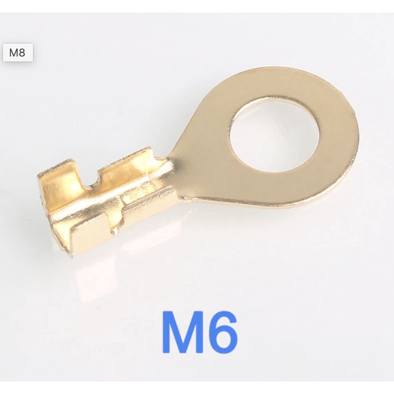 Jual M6 Stud Skun Ring Tembaga Terminal 6mm Bulat screw Baut Kabel ...