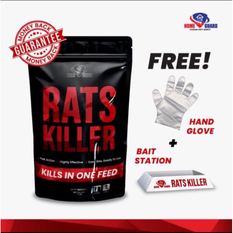 Jual Homeguard Rats Killer 200 Gram/ Obat Anti Tikus/ Obat Pengusir ...