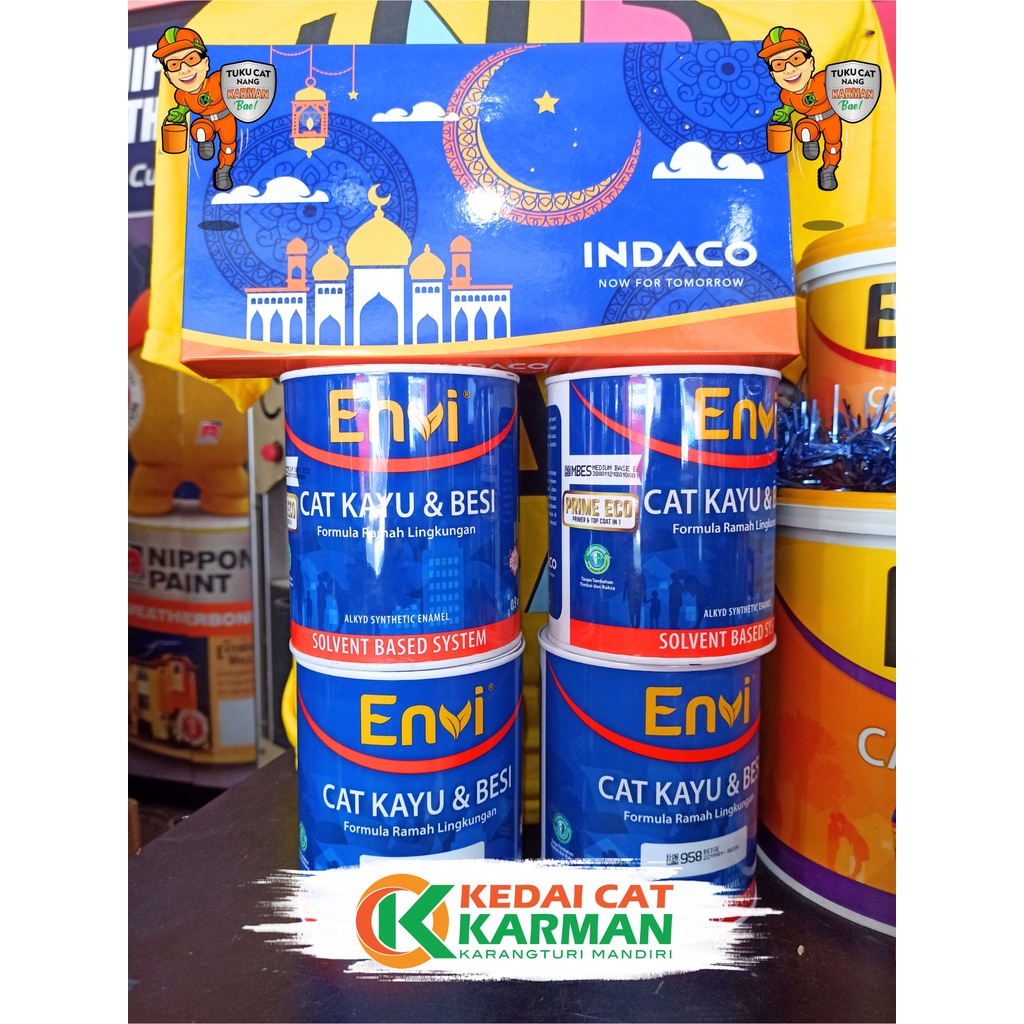 Jual CAT KAYU BESI ENVI WARNA SILVER 0.9 LITER - PELINDUNG BESI KAYU ...