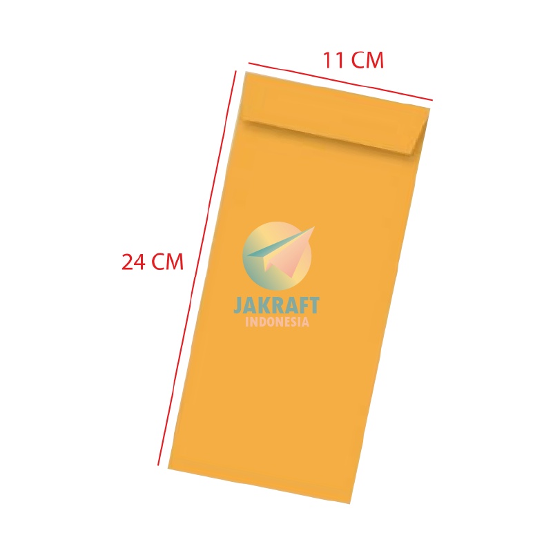 Jual (100 Pcs) Amplop Cokelat BRIO Kabinet Tanpa Lem Seal Coklat Polos ...