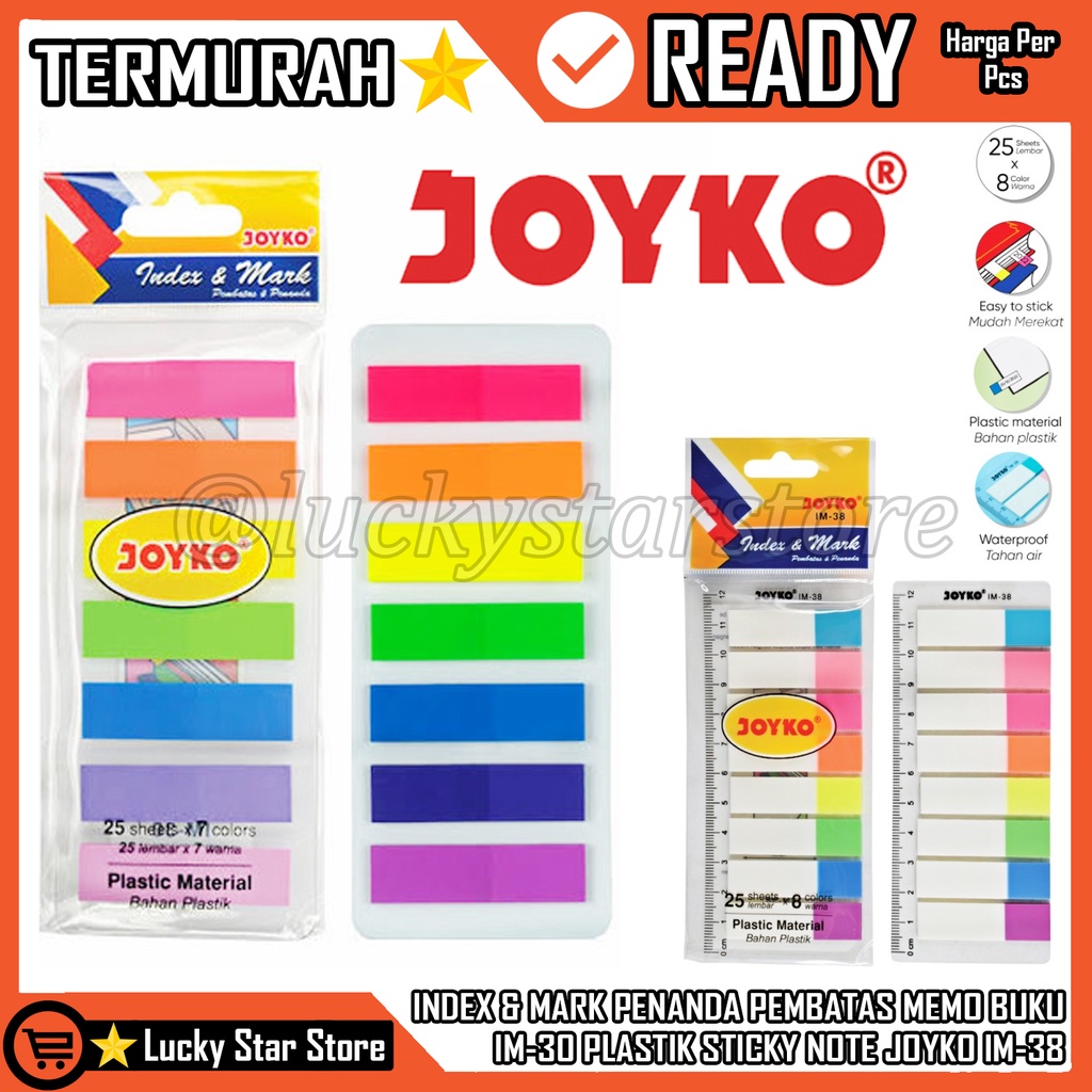 Jual MEMO KERTAS BINDER JOYKO INDEX & MARK PENANDA PEMBATAS MEMO IM-30 ...