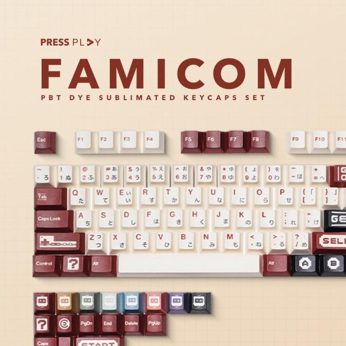 Jual Famicom Pbt Dye Sub Keycaps Keycap Set [Cod] | Shopee Indonesia